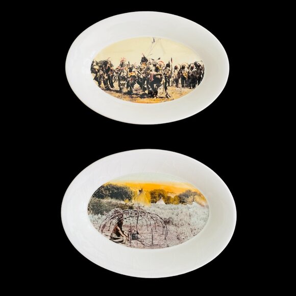 Vintage | Accents | Vtg La Huffman Westernware Plates | Poshmark